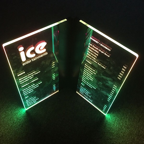 Customised Twilight Menu | Ice Entertainments