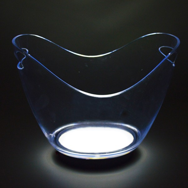 Individual White LED Boat Shape Glow Ice Bucket (4L - Rechargeable ...