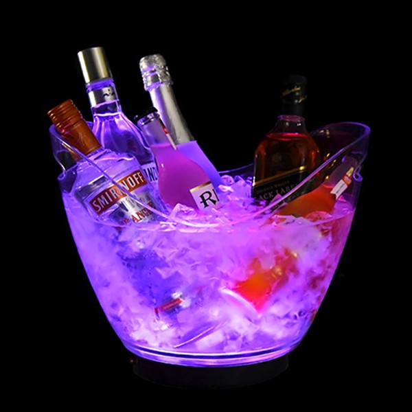 Individual White LED Boat Shape Glow Ice Bucket (4L - Rechargeable ...