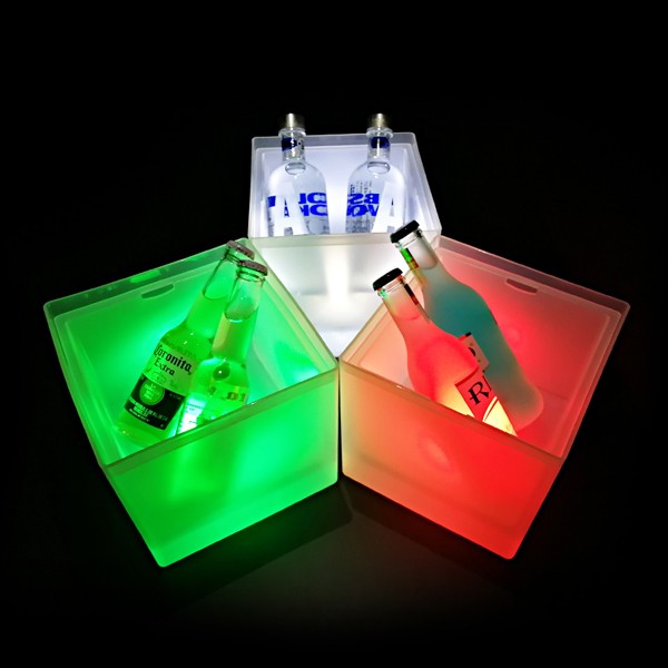 Individual RGB Colour Changing LED Glow Dry Ice Ice Bucket (3.5L ...